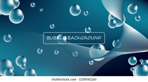 Blue Bubble Background Banner Poster Stock Illustration 2124109256 ...