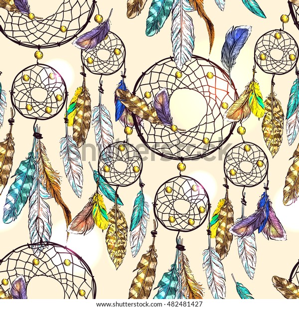Beautiful Hand Drawn Vector Boho Style Stock Vector (Royalty Free ...