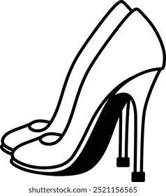 Black Solid High Heels Icon Stock Vector (Royalty Free) 2489873857 ...