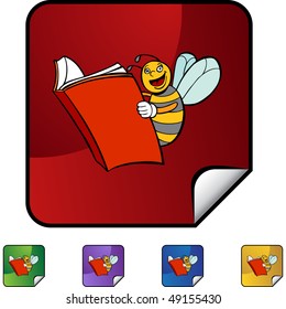Bee Reading Stock Vector (Royalty Free) 49156684 | Shutterstock