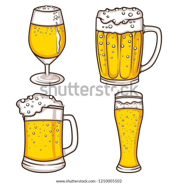 Beer Vector Set Stock Vector (Royalty Free) 1210005502 | Shutterstock