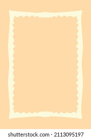 Beige Frame Template Vector Border Pattern Stock Vector (Royalty Free ...