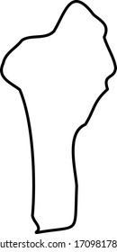 Benin Solid Black Outline Border Map Stock Vector (Royalty Free) 1709817811 | Shutterstock