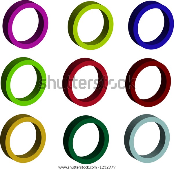 Beveled Circles Vector Stock Vector (Royalty Free) 1232979 | Shutterstock