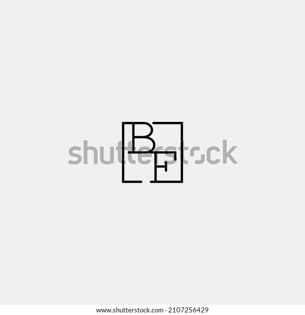 Bf Initial Logo Line Concept High Stock Vector (Royalty Free ...
