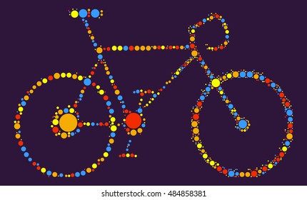 Bicycle Shape Vector Design By Color Stock Vector (Royalty Free ...
