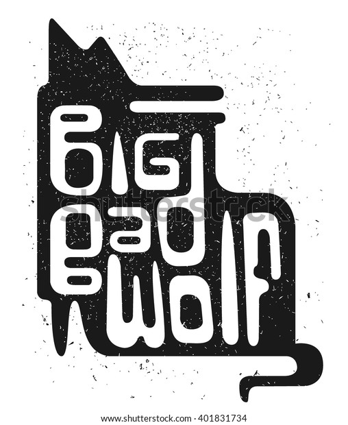 Big Bad Wolf Hand Drawn Vector Stock Vector (Royalty Free) 401831734 ...