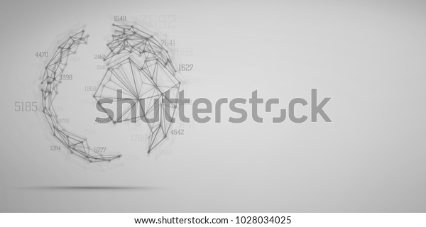 Big Data Visualization Abstract Earth Globe Stock Vector (Royalty Free ...