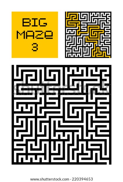 Big Maze Set 3 Stock Vector (Royalty Free) 220394653 | Shutterstock
