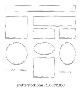 Hand Drawn Doodle Frames Labels Card Stock Vector (Royalty Free ...