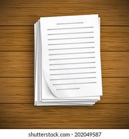 Big Stack White Paper Sheets Schematic Stock Vector (Royalty Free ...