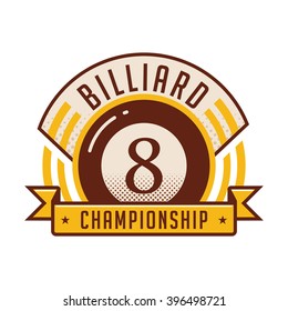 Billiards Emblems Labels Designed Elements Color Stock Vector (Royalty ...
