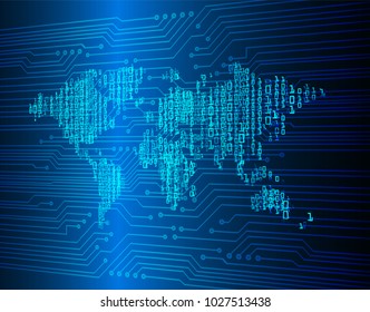 Binary Circuit Board Future Technology Blue Stock Vector (Royalty Free) 1027513438 | Shutterstock