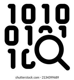Binary Code Icon Black Color Stock Vector (Royalty Free) 2134399689 | Shutterstock