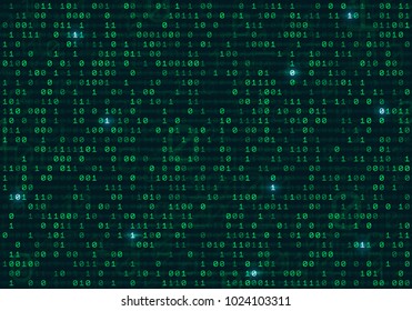 Binary Computer Code Abstract Technology Background Stock Vector ...
