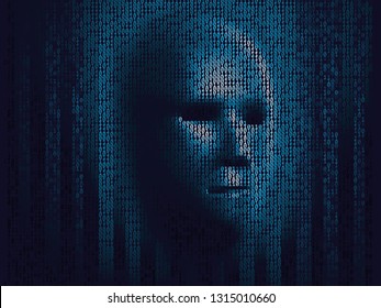 Ai Artificial Intelligence Concept Blue Abstract Stock Vector (Royalty ...