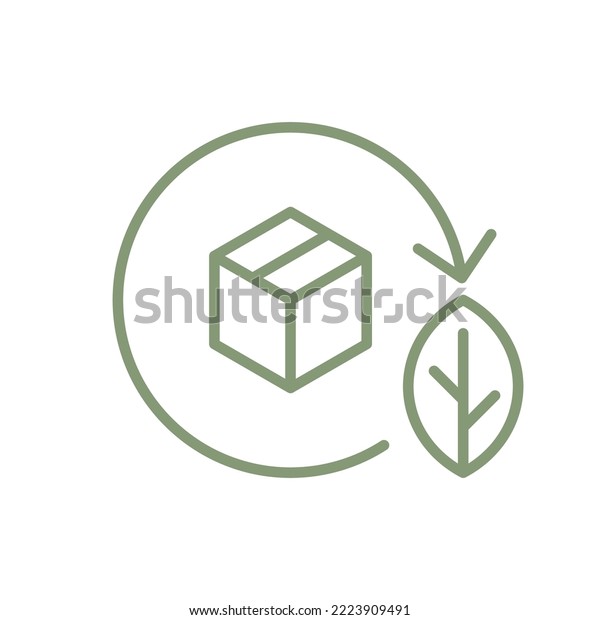 Biodegradable Packaging Vector Icon Badge Logo Stock Vector (Royalty ...
