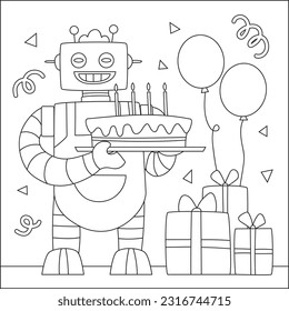 Birthday Robot Coloring Page IShowSpeed Coloring Pages To Print Free