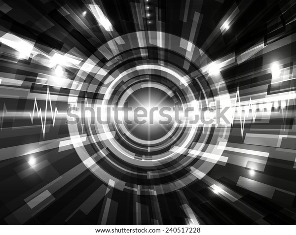 Black Abstract Technology Background Computer Graphic Stock Vector ...