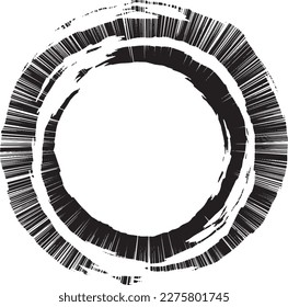 Black Circular Frame Emphasized By Concentrated Stock Vector (Royalty ...