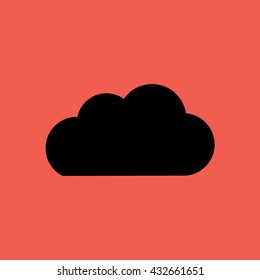 Black Cloud Icon Vector Stock Vector (Royalty Free) 432661651 ...