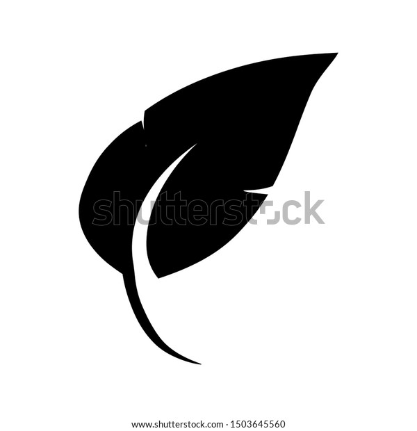 Black Leaf Nature Vector Stock Vector (Royalty Free) 1503645560 ...