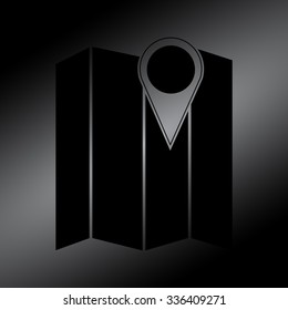 Black Map Icon Vector Stock Vector (Royalty Free) 336409271 | Shutterstock