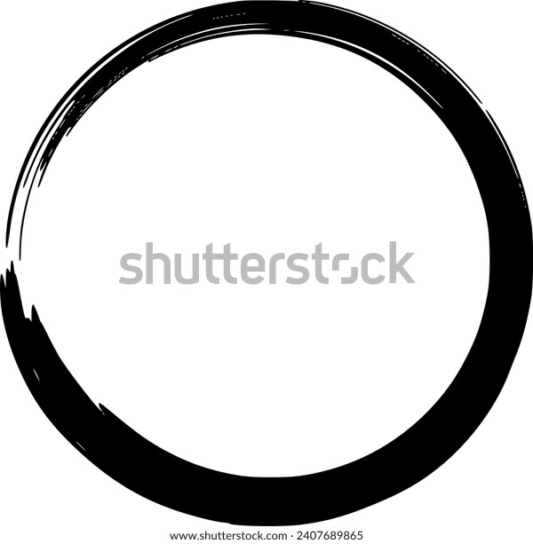 Black Round Circle Frame Vector On Stock Vector (Royalty Free ...