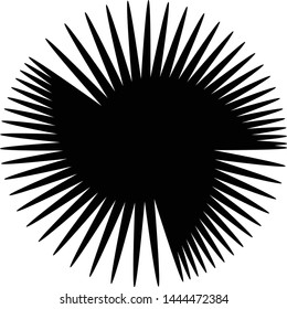 Black Round Shape Circle Lines Geometric Stock Vector (Royalty Free ...