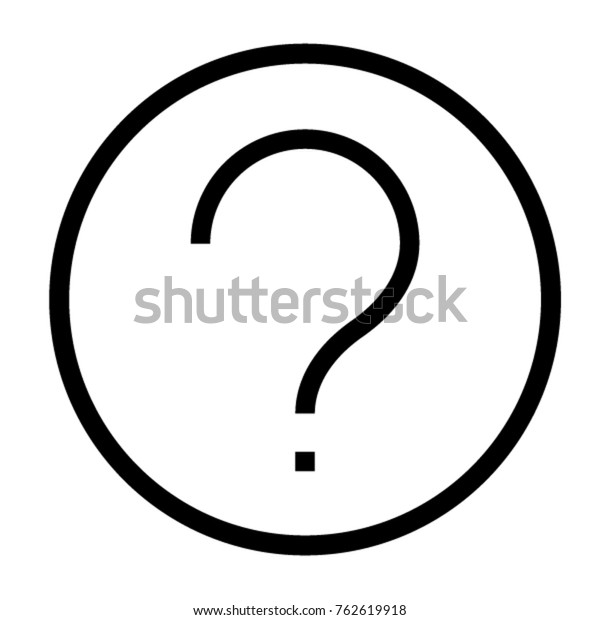 Black Vector Illustration Round Question Mark: เวกเตอร์สต็อก (ปลอดค่า ...