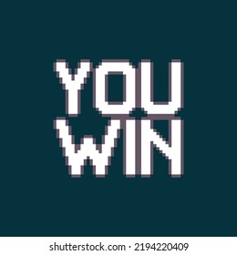114 You Win Pixel Art Images, Stock Photos, 3D objects, & Vectors ...