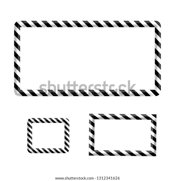 Black White Stripes Frames Vector Geometric Stock Vector (Royalty Free ...