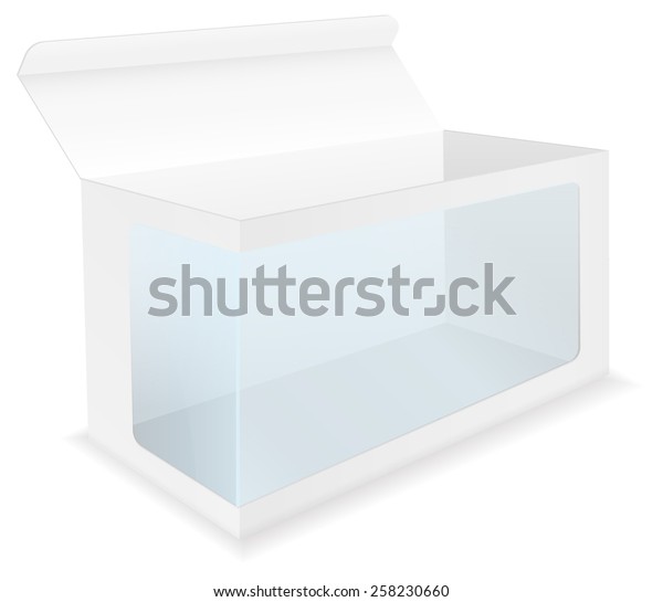 Blank Box Transparent Window Vector Illustration Stock Vector (Royalty ...