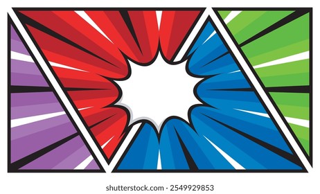 Blank Comic Cartoon Versus Background Empty Stock Vector (Royalty Free ...