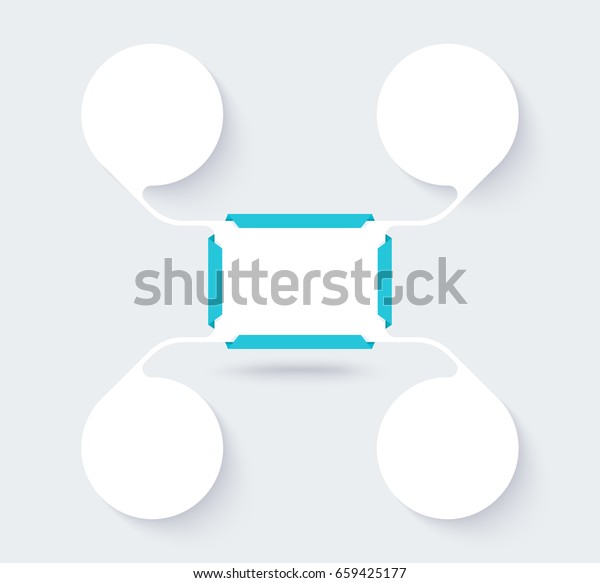 Blank Infographic Diagram Template Design Simple: เวกเตอร์สต็อก (ปลอด ...