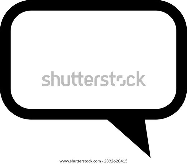 Blank Speech Bubble Chat Cloud Message Stock Vector (Royalty Free ...
