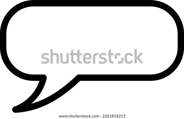 Blank Speech Bubble Cloud Message Symbol Stock Vector (Royalty Free ...