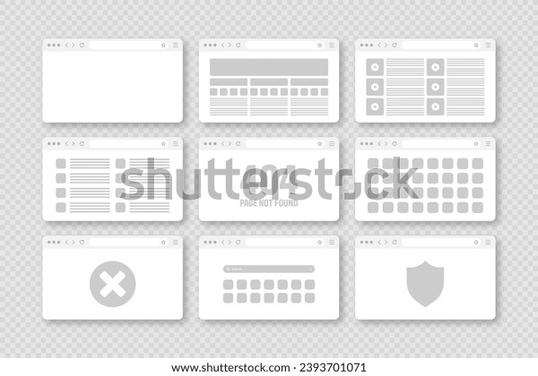 Blank Web Browser Window Tab Toolbar Stock Vector (Royalty Free ...