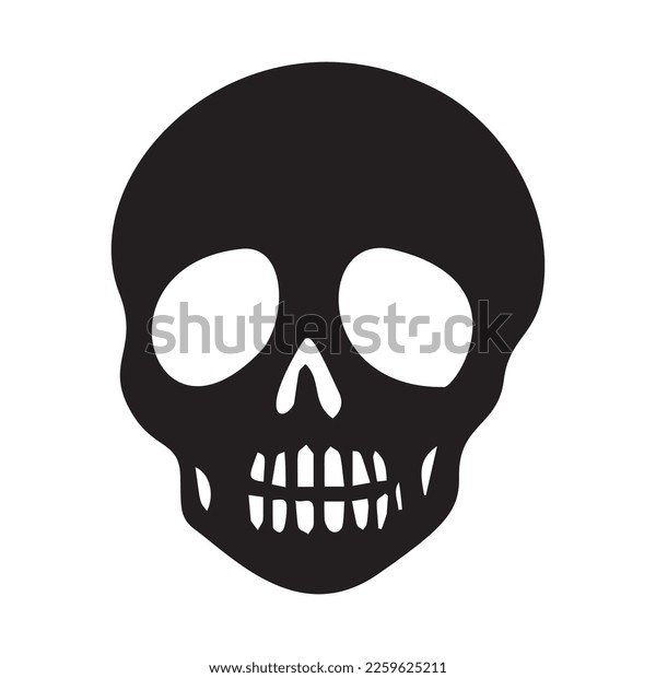 Block Print Vector Skull Isolated Illustration Stock Vector (Royalty ...