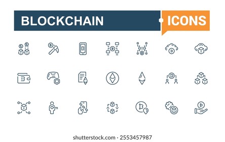 Blockchain Lined Icons Set Contains Symbols Stock Vector (Royalty Free) 2562443239 | Shutterstock