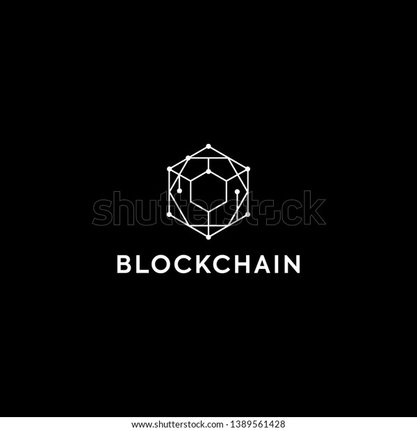 Blockchain Logo Template Technology Vector Design Stock Vector (Royalty ...