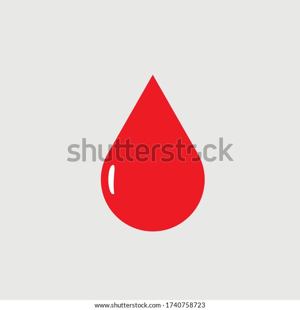 Blood Vector Icon Red Drop Symbol Stock Vector (Royalty Free ...