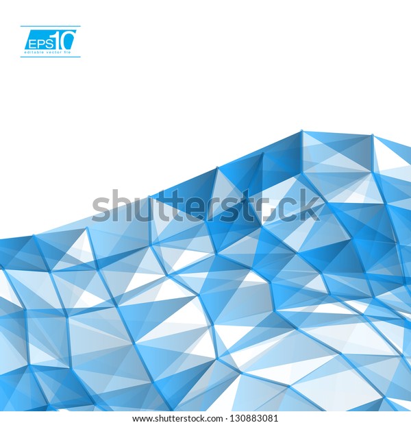 Blue Abstract Triangles Vector Background Eps10 Stock Vector (Royalty ...