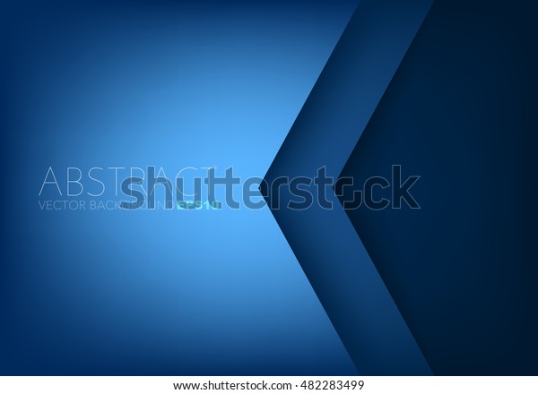 Blue Angle Arrow Overlap Vector Background Stock Vector (Royalty Free ...