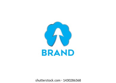 Blue Cloud Tech Logo Vector Cloud Stock Vector (Royalty Free ...