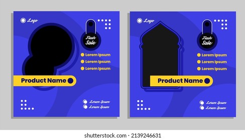 Blue Color Flyer Template Vector Suitable Stock Vector (Royalty Free ...