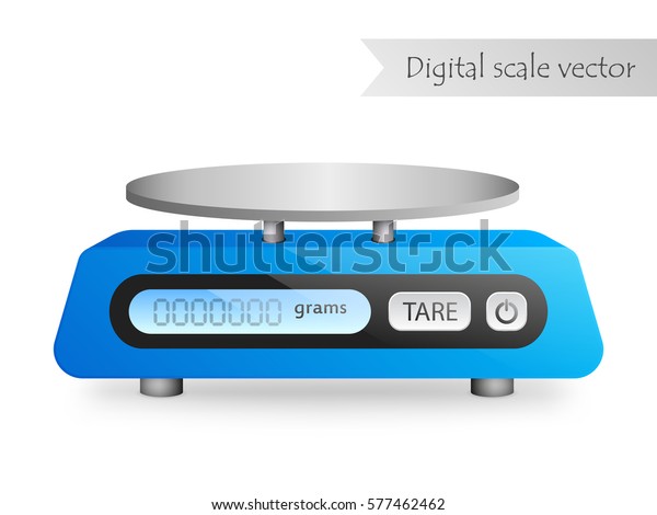 Blue Digital Kitchen Scale Vector Isolated Stock Vector (Royalty Free ...