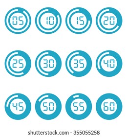 Blue Digital Timer Stock Vector (Royalty Free) 355055258 | Shutterstock