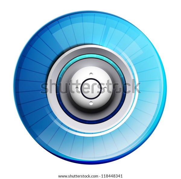 Blue Glossy Ui Control Panel Vector Stock Vector (Royalty Free ...
