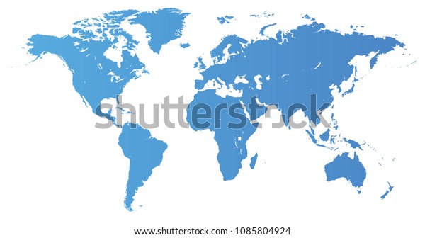 Blue Map White Background Vector Eps Stock Vector (Royalty Free ...